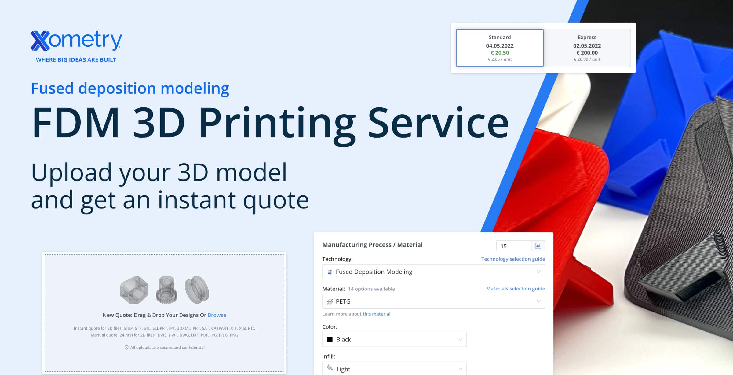 Online FDM 3D Printing Service | Xometry Türkiye