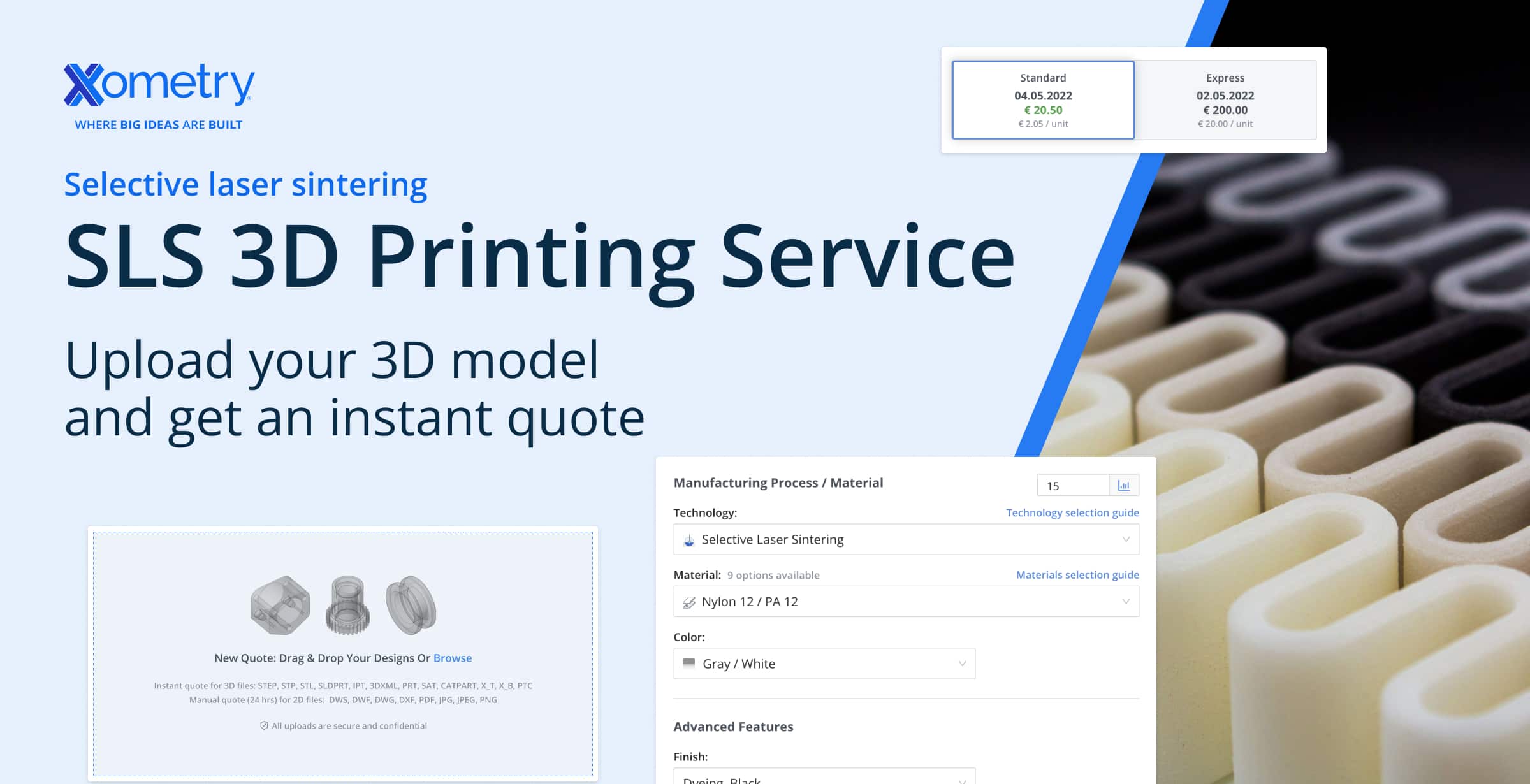 Online SLS 3D Printing Service | Xometry Türkiye